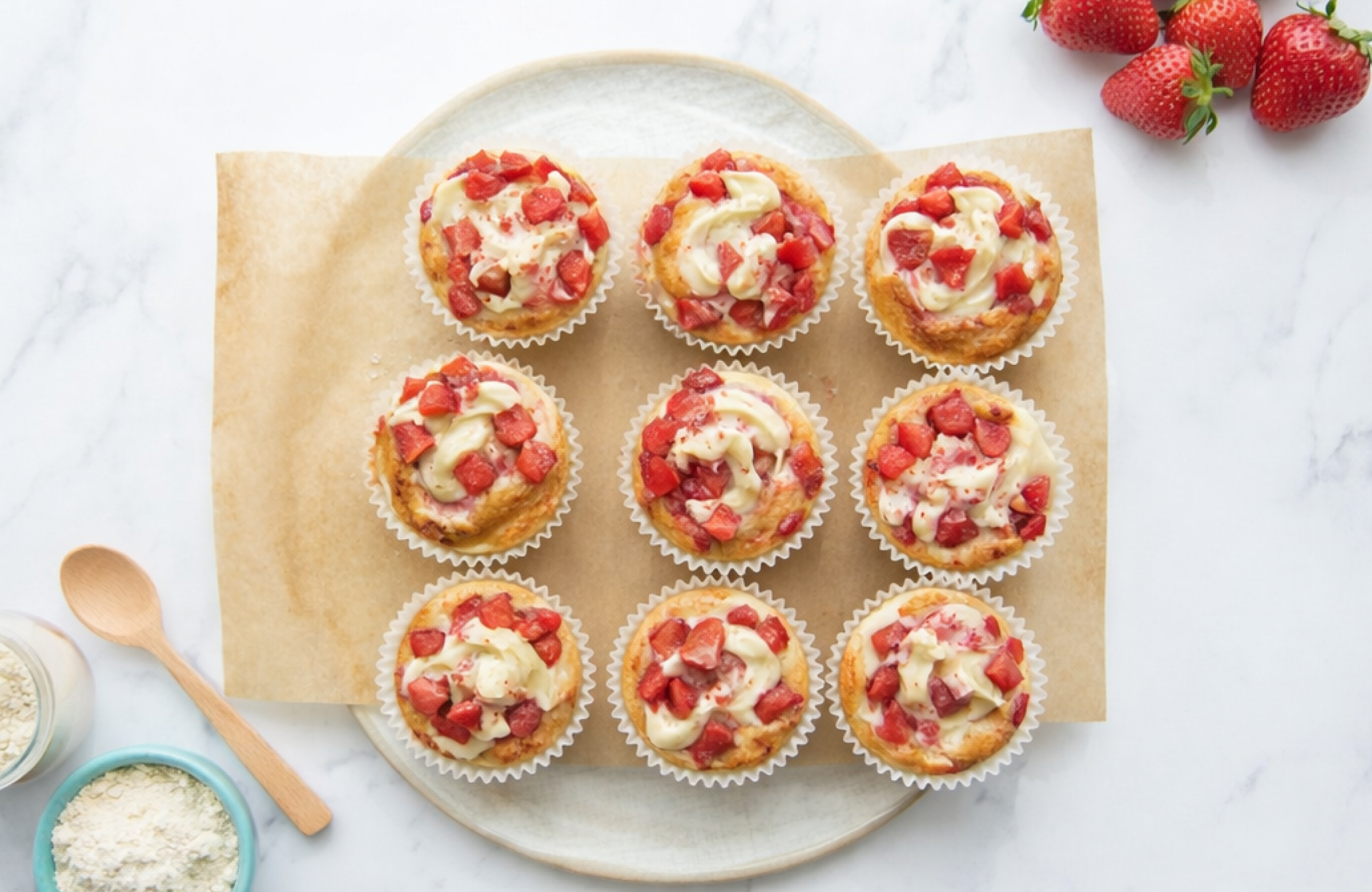 Strawberry Protein Cheesecake Muffins – MIOCOCO